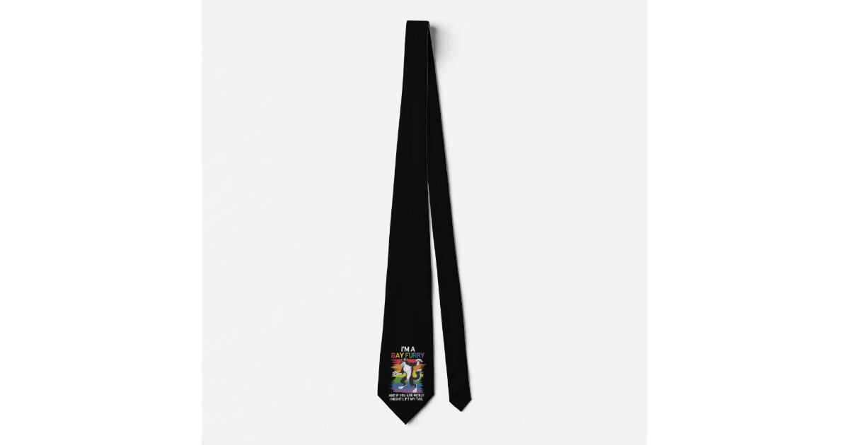 I'm A Gay Furry Fox Rainbow LGBTQ Pride Neck Tie | Zazzle