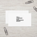 I'M A LICENSED LIFE INSURANCE AGENT BUSINESS CARD | Zazzle