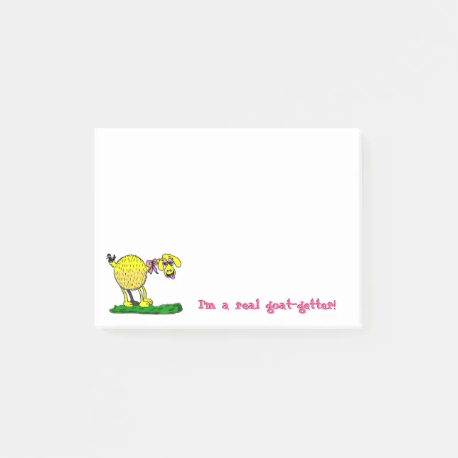 I'm a Real Goat-getter Sticky Notes | Zazzle