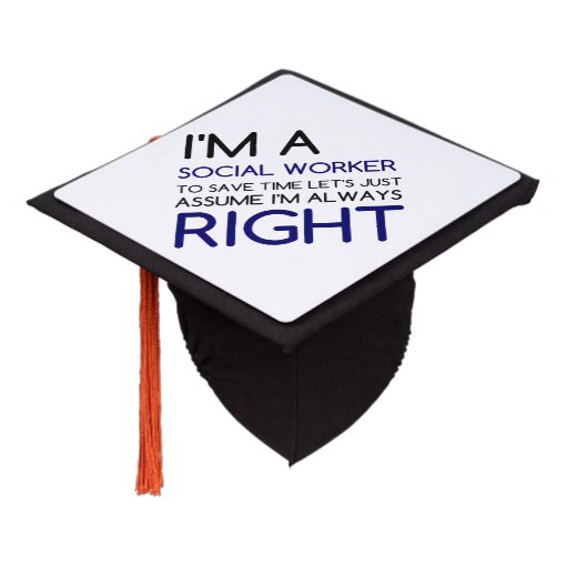 I'M A SOCIAL WORKER GRADUATION CAP TOPPER | Zazzle