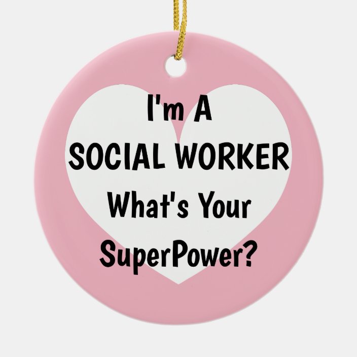 I'm a social worker what's your superpower xmas ceramic ornament ...