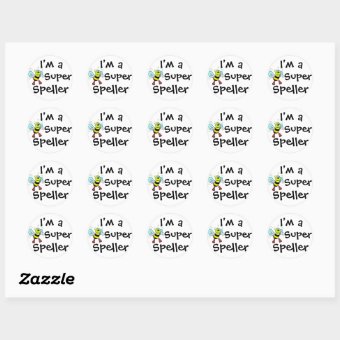 I'm A Super Speller Classic Round Sticker | Zazzle