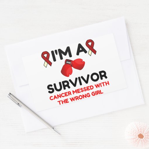 I'm A Survivor Rectangular Sticker | Zazzle