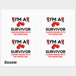 I'm A Survivor Rectangular Sticker | Zazzle