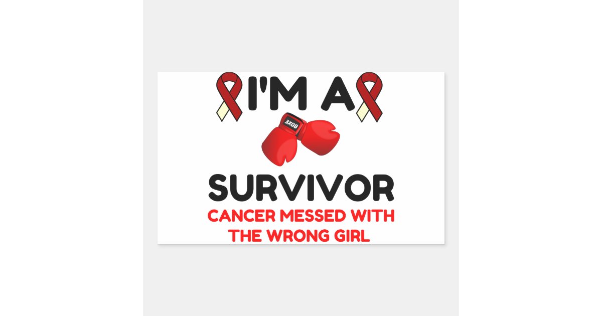 I'm A Survivor Rectangular Sticker | Zazzle