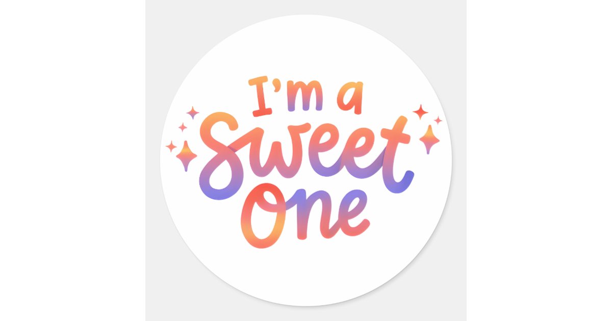 I'm a Sweet One Pastel Birthday Sticker | Zazzle