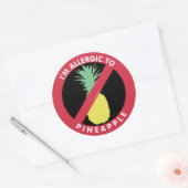 I'm Allergic To Pineapple Fruit Symbol Kids Classic Round Sticker | Zazzle