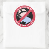 I'm Allergic To Shellfish Fish Allergy Symbol Kids Classic Round ...