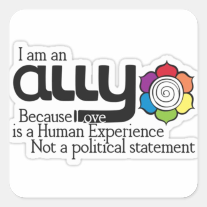I'm an ally square sticker | Zazzle.com