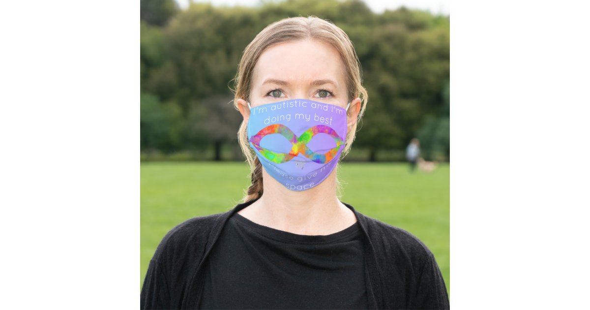 I'm Autistic- Rainbow Neurodiversity Face Mask | Zazzle.com