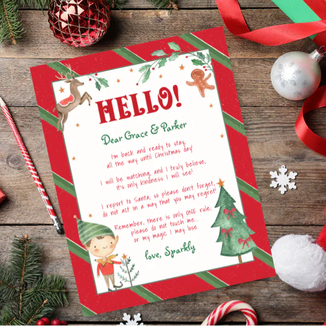I'm Back Elf Welcome Hello Christmas Elf Poster | Zazzle