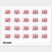 I'm blood type AB positive Classic Round Sticker | Zazzle