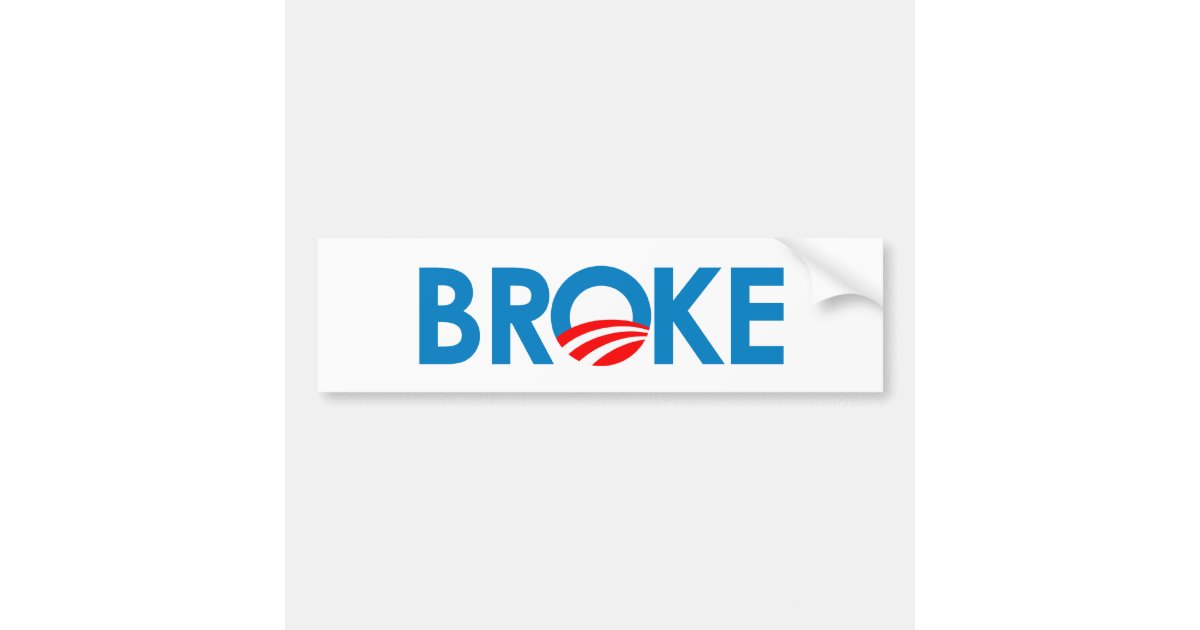 I'm Broke Bumper Sticker | Zazzle