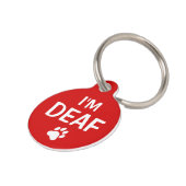 I'm Deaf Text With Custom Name And Number Pet ID Tag | Zazzle
