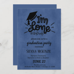 I'm done - Blue Invitation | Zazzle