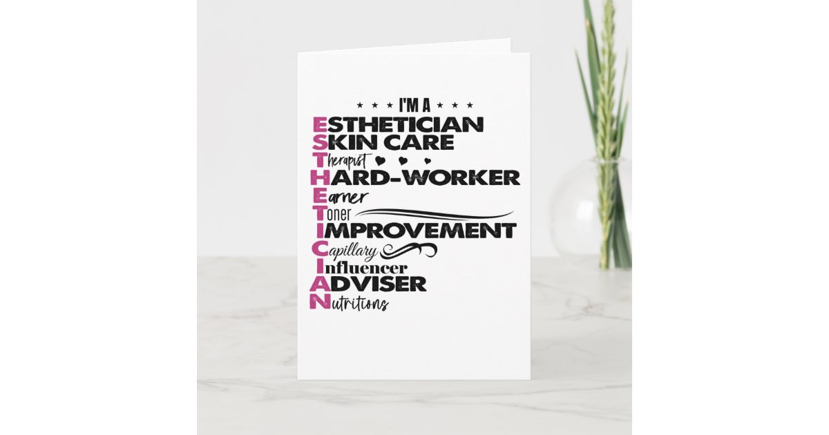 I'm Esthetician Graduation Salon Estheti Card | Zazzle