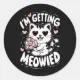 I'm Getting Meowied Classic Round Sticker | Zazzle