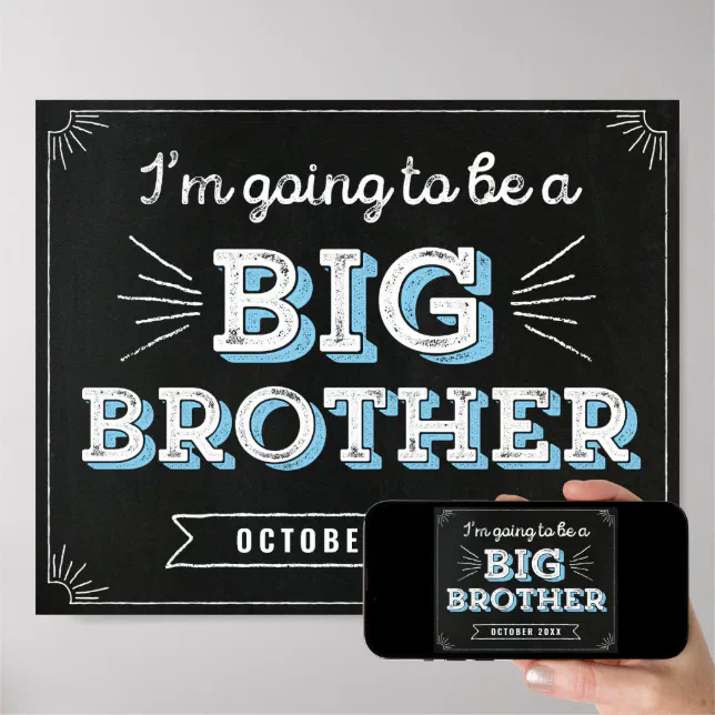 I'm Going to Be a Big Brother Custom Sign | Zazzle