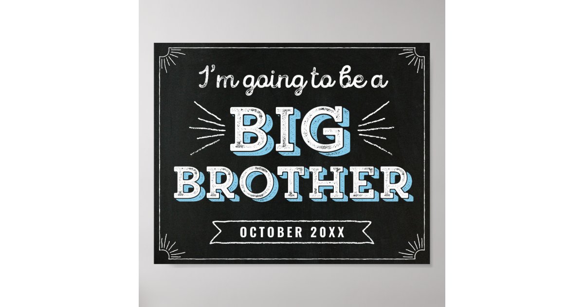 I'm Going to Be a Big Brother Custom Sign | Zazzle