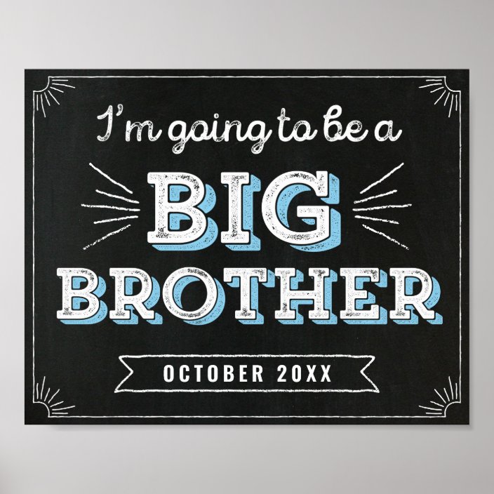 I'm Going to Be a Big Brother Custom Sign | Zazzle.com