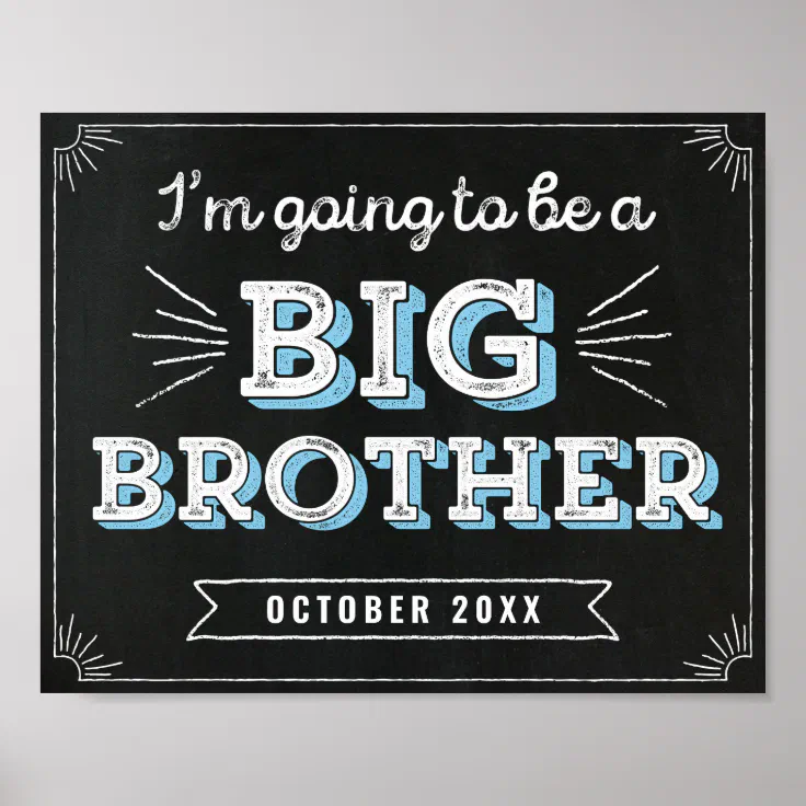 I'm Going to Be a Big Brother Custom Sign | Zazzle
