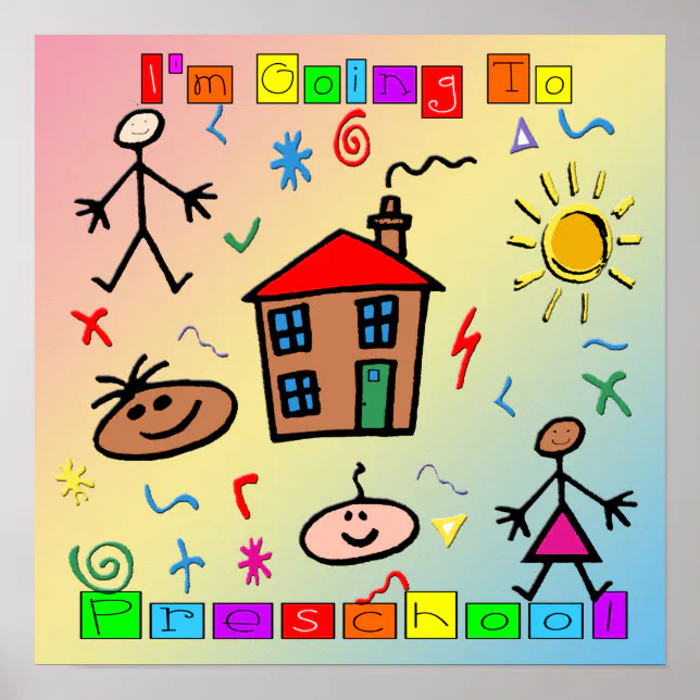 I'm Going to Preschool Poster | Zazzle