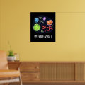 I'm Going Viral Funny Virus Pun Dark BG Poster | Zazzle