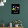 I'm Going Viral Funny Virus Pun Dark BG Poster | Zazzle