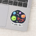 I'm Going Viral Funny Virus Pun Sticker | Zazzle