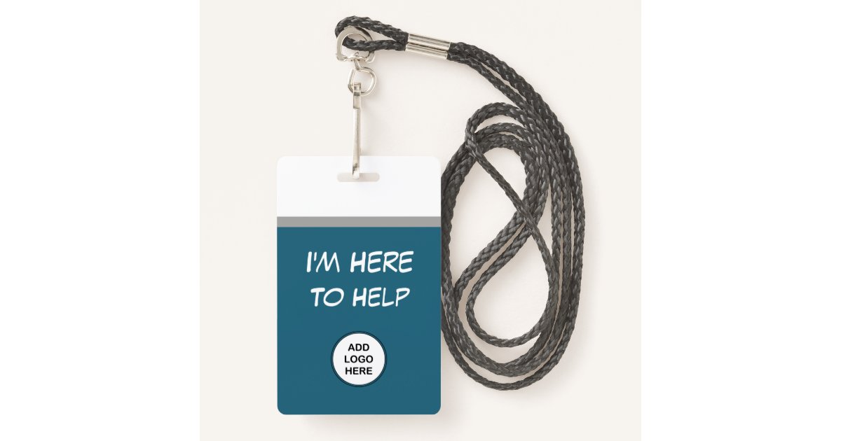 I'm Here To Help Logo Template Retail Badge | Zazzle