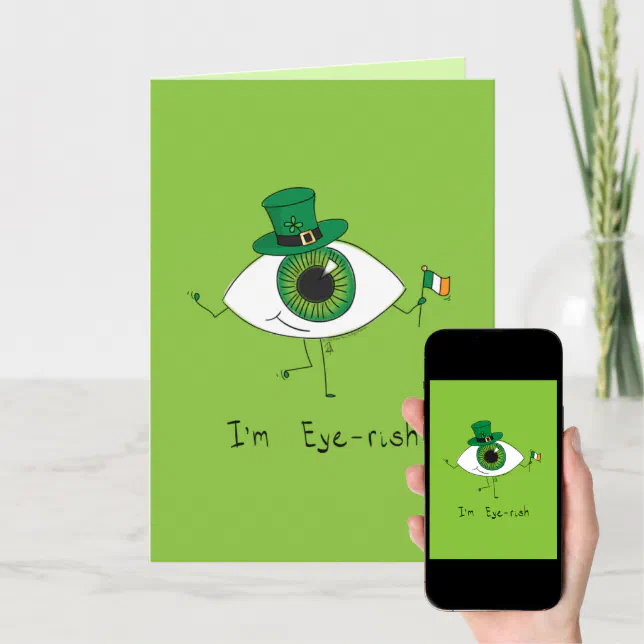 I'm Irish St. Patrick's Day Eye Eyeball Card | Zazzle