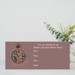 I'm Late, I'm Late Belated Birthday Invitation | Zazzle