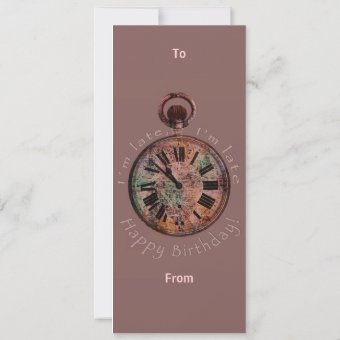 I'm Late, I'm Late Belated Birthday Invitation | Zazzle