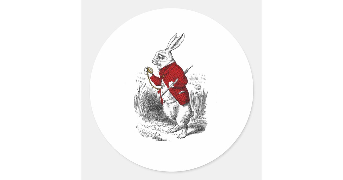 I'm Late, I'm Late Classic Round Sticker | Zazzle