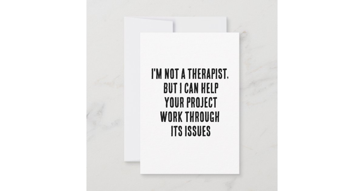 I'm not a therapist, but I can help your project Thank You Card | Zazzle