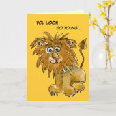 I'm not LION Birthday Card | Zazzle