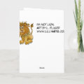 I'm not LION Birthday Card | Zazzle