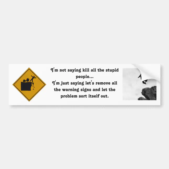 I'm Not Saying Kill All the Stupid People... Bumper Sticker | Zazzle