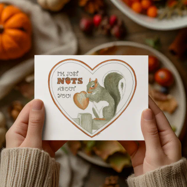 I'm Nuts About You Squirrel Postcard | Zazzle