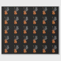 I'm On A Low Cello-rie Diet Cello Pun Dark BG Wrapping Paper | Zazzle