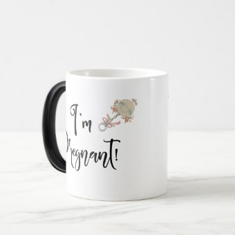 I'm Pregnant Pregnancy Hidden Message Surprise Magic Mug | Zazzle