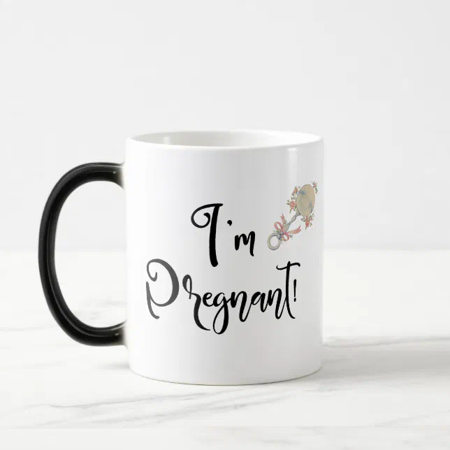 I'm Pregnant Pregnancy Hidden Message Surprise Magic Mug | Zazzle