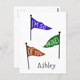 I'm Proud of You Personalized Congratulations Postcard | Zazzle
