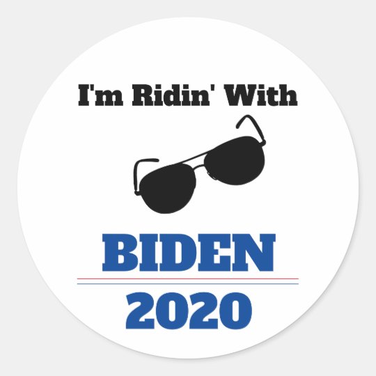 I'm Ridin' with Biden in 2020 Classic Round Sticker | Zazzle.com