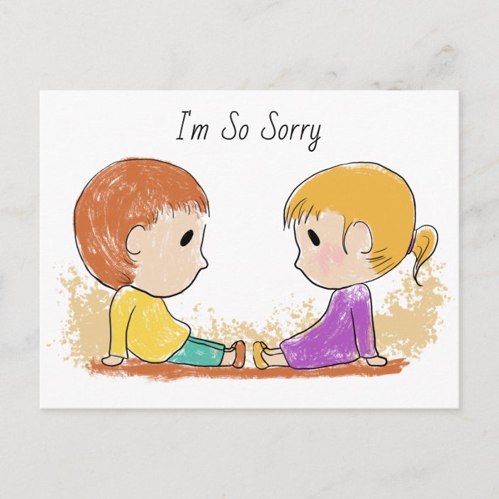 I'm So Sorry Cute Postcard | Zazzle.com