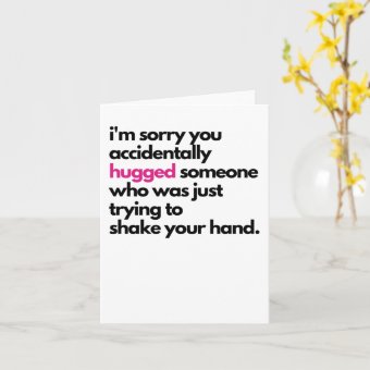 I'm sorry about the hug Sympathy Card | Zazzle