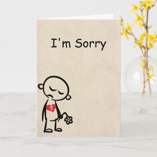 I'm Sorry. Broken Heart Card. Card | Zazzle