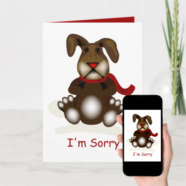 I'm Sorry Bunny Greeting Card | Zazzle