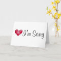 I'm Sorry Customizable Bandage Heart Card | Zazzle