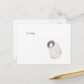 I'm Sorry Cute Penguin Post Card | Zazzle